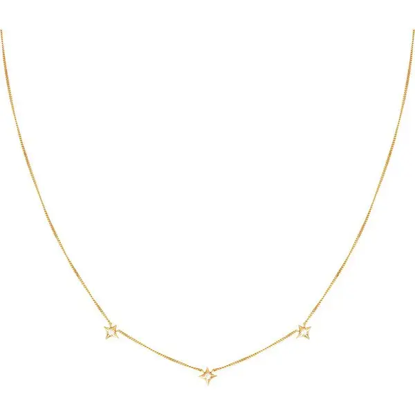 ASTRID & MIYU Cosmic Star Charm Necklace - Gold