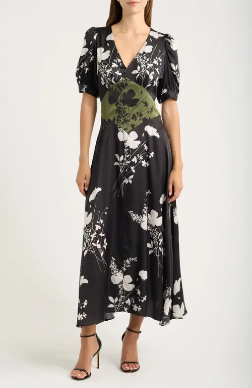 Julia Jordan Mixed Print Floral Dress