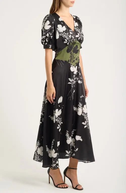 Julia Jordan Mixed Print Floral Dress