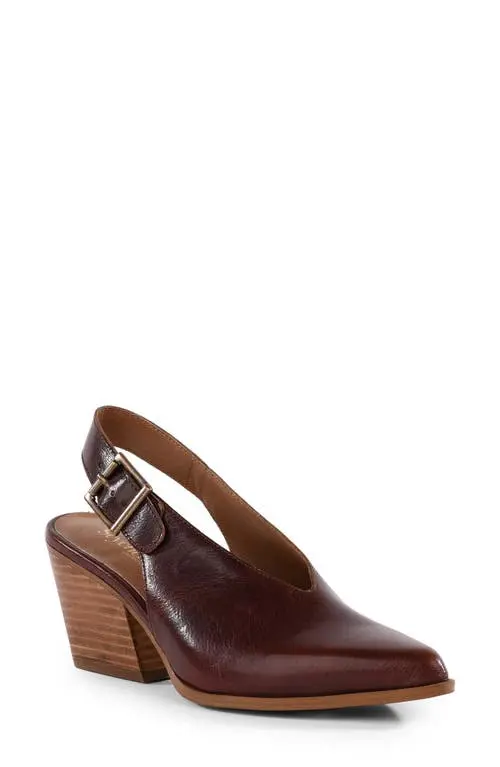 Seychelles Baby Faced Ii Pointed Toe Slingback Pump - Chestnut