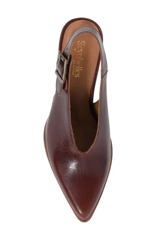 Seychelles Baby Faced Ii Pointed Toe Slingback Pump - Chestnut