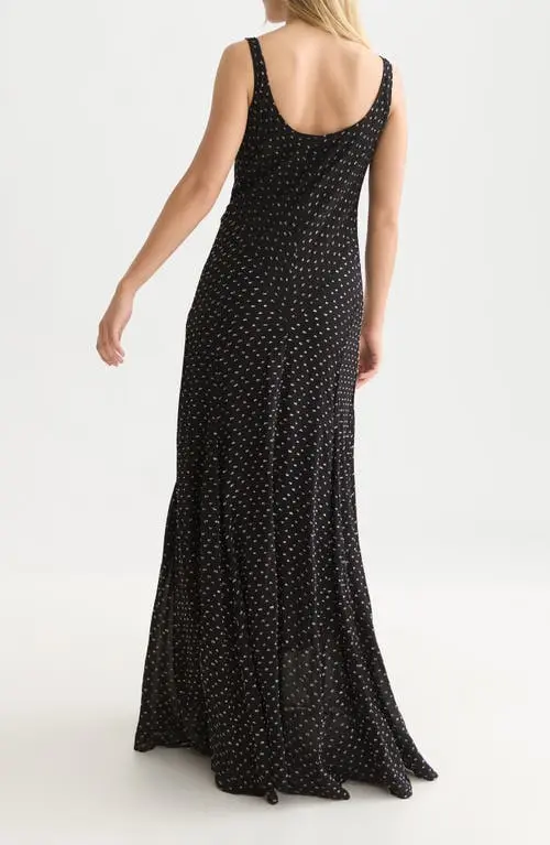 Scotch & Soda Metallic Dot Maxi Slipdress