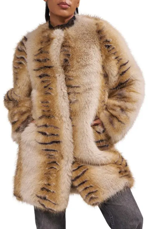 AZALEA WANG Elle Faux Fur Jacket