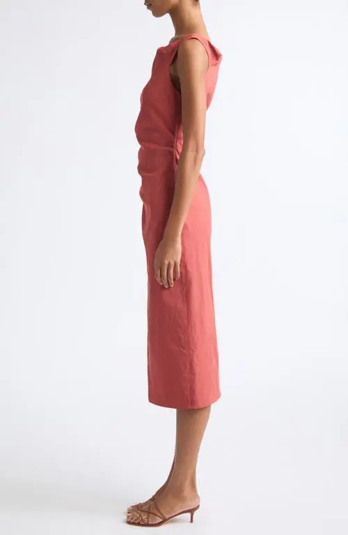 A.L.C. Lyra One-shoulder Linen Blend Sheath Dress