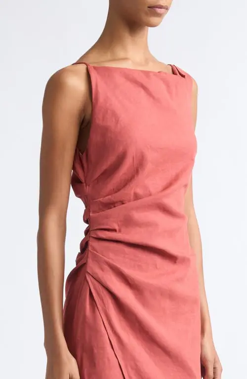 A.L.C. Lyra One-shoulder Linen Blend Sheath Dress