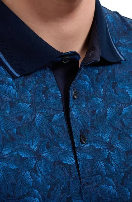 Bugatchi Vidal Ooohcotton® Leaf Print Polo