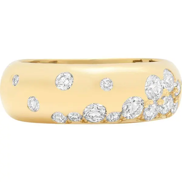 Sara Weinstock 18k Gold Diamond Pavé Band Ring - Yellow