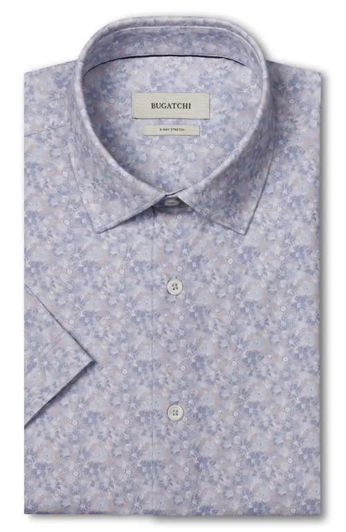 Bugatchi Miles Ooohcotton® Print Short Sleeve Button-up Shirt