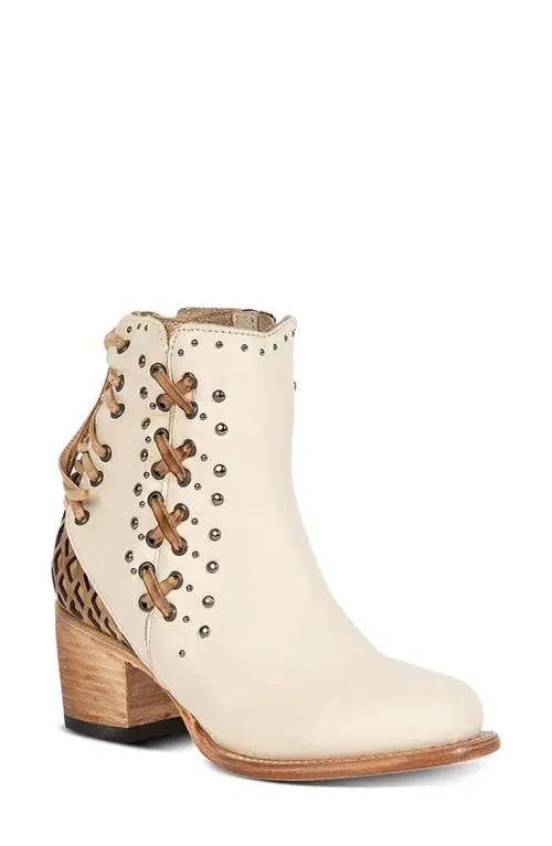 FREEBIRD Columbia Leather Bootie - White