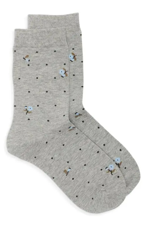 CASA CLARA Tawny Cotton Blend Crew Socks - Grey