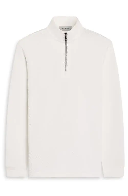 Bugatchi Soft Touch Quarter Zip Sweater - Chalk