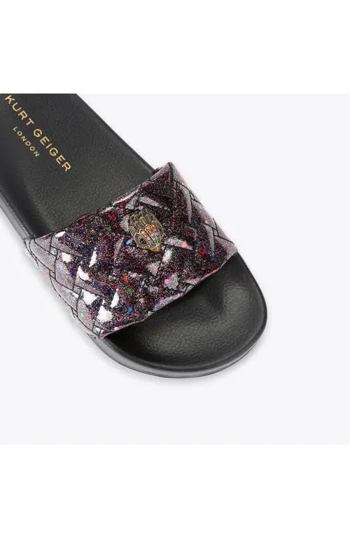 Kurt Geiger Meena Eagle Faux Leather Slide Sandal