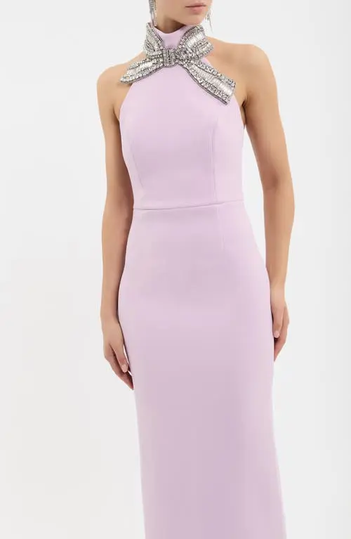 Rebecca Vallance Yolanda Embellished Halter Gown