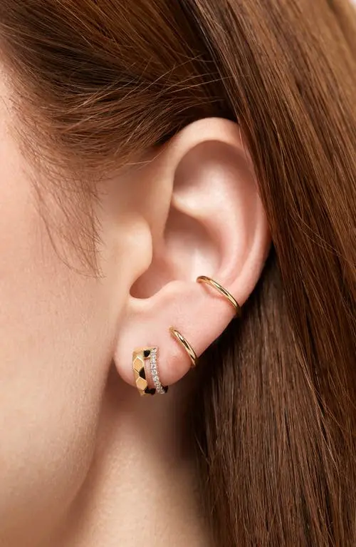 ANA LUISA Esme Cubic Zirconia Huggie Hoop Earrings