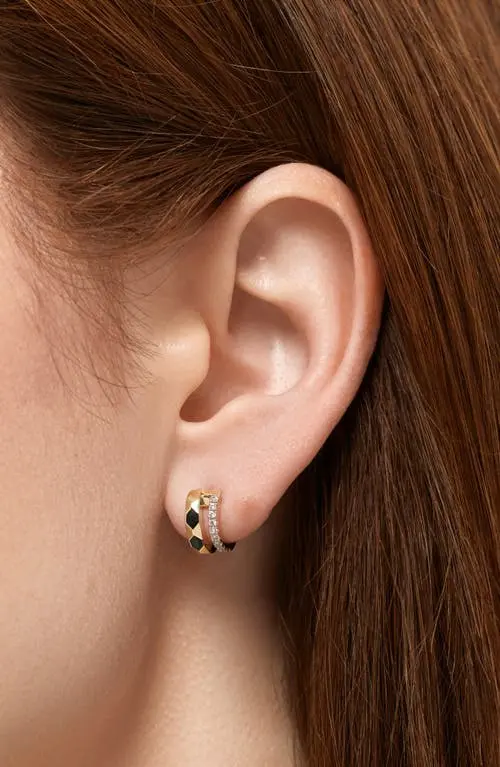 ANA LUISA Esme Cubic Zirconia Huggie Hoop Earrings