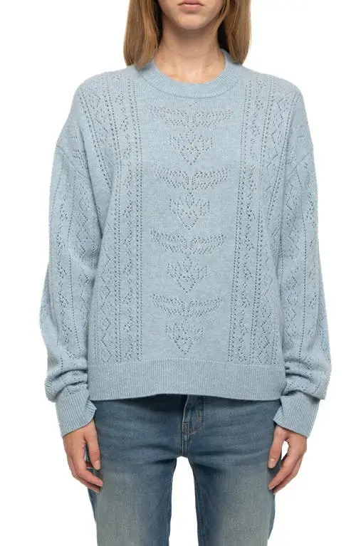 Zadig&Voltaire Markuz Pointelle Crewneck Sweater - Frozen