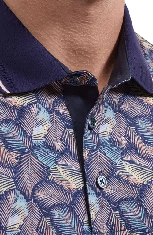 Bugatchi Vidal Ooohcotton® Palm Print Polo