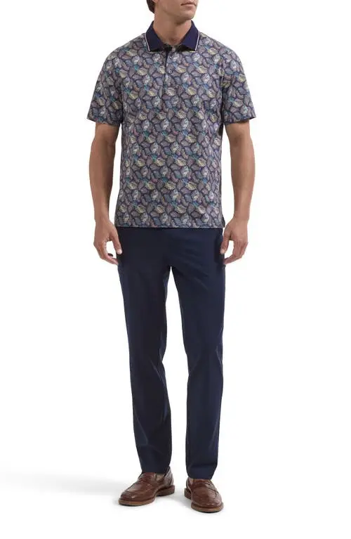 Bugatchi Vidal Ooohcotton® Palm Print Polo