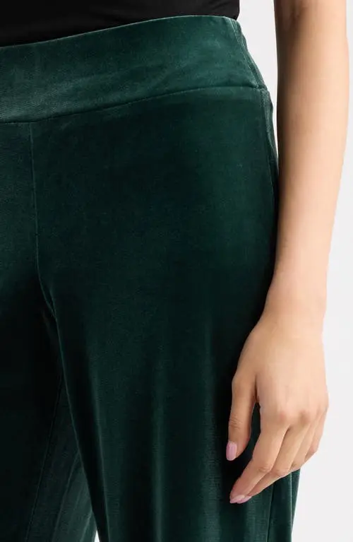 Anne Klein High Waist Wide Leg Pull-on Pants - Pine Forest