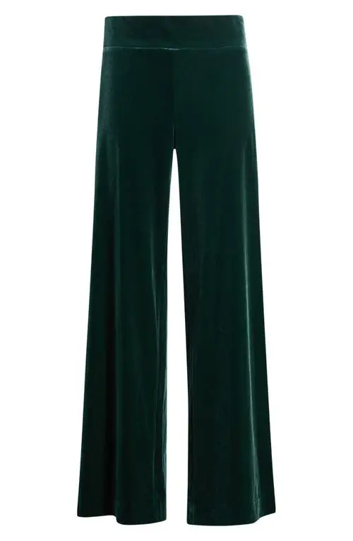 Anne Klein High Waist Wide Leg Pull-on Pants - Pine Forest