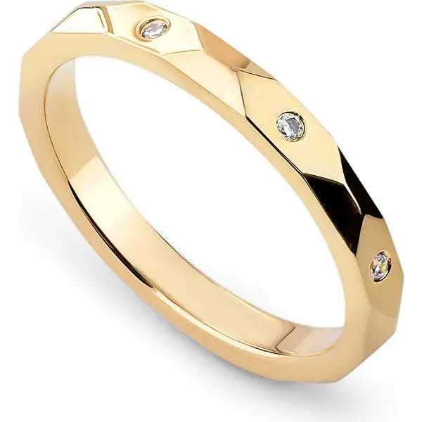ANA LUISA Walker Faceted Cubic Zirconia Band Ring