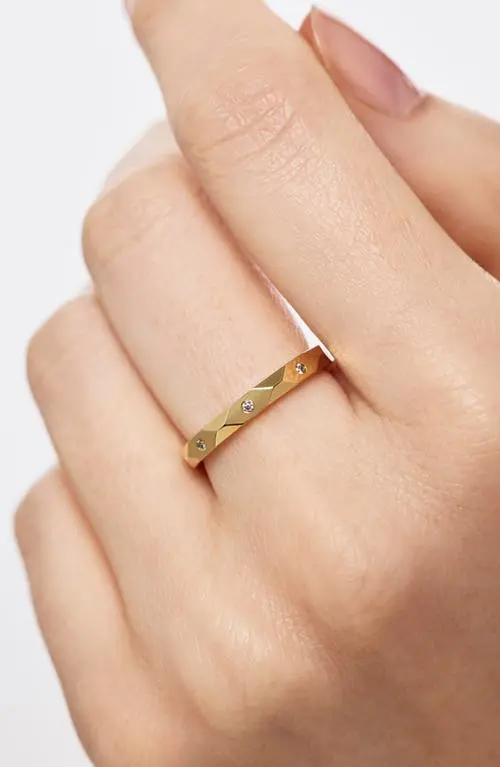 ANA LUISA Walker Faceted Cubic Zirconia Band Ring