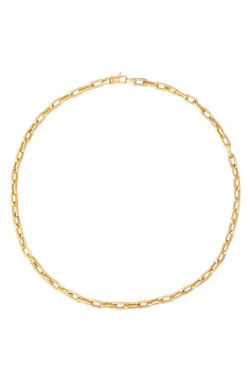 Sara Weinstock 18k Gold Rectangle Link Chain Necklace - Yellow