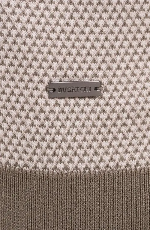 Bugatchi Johnny Collar Short Sleeve Sweater - Olive