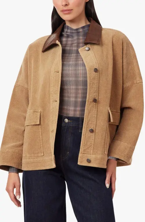 Habitual Oversized Croc Embossed Trim Corduroy Jacket