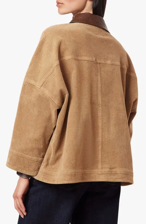 Habitual Oversized Croc Embossed Trim Corduroy Jacket