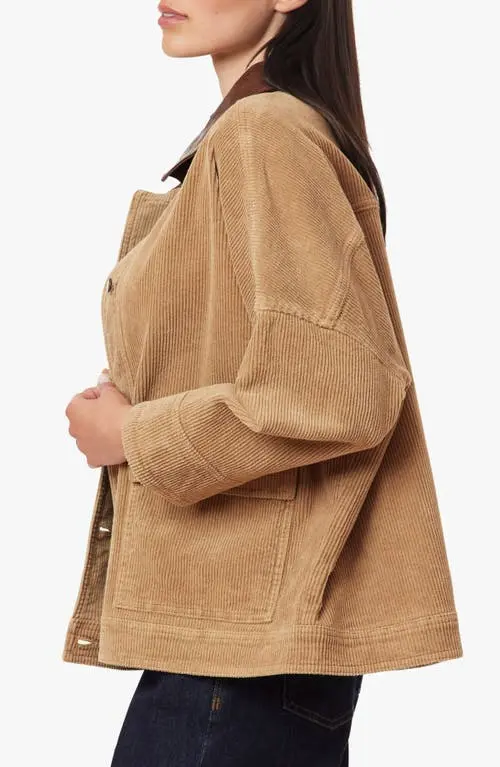 Habitual Oversized Croc Embossed Trim Corduroy Jacket