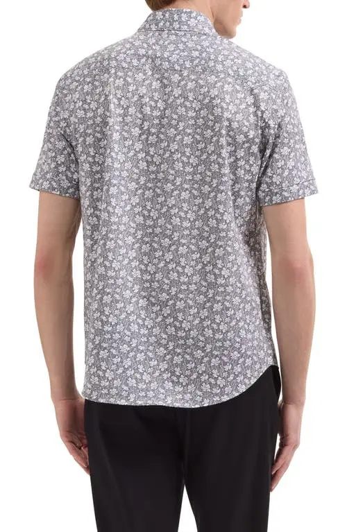 Bugatchi Miles Ooohcotton® Print Short Sleeve Button-up Shirt