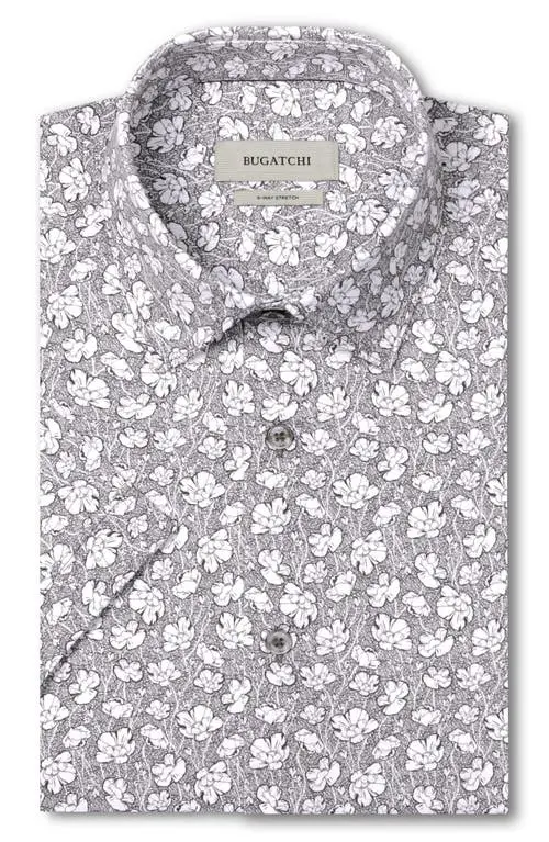 Bugatchi Miles Ooohcotton® Print Short Sleeve Button-up Shirt