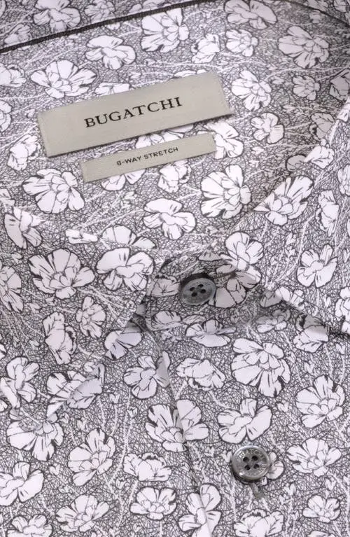 Bugatchi Miles Ooohcotton® Print Short Sleeve Button-up Shirt