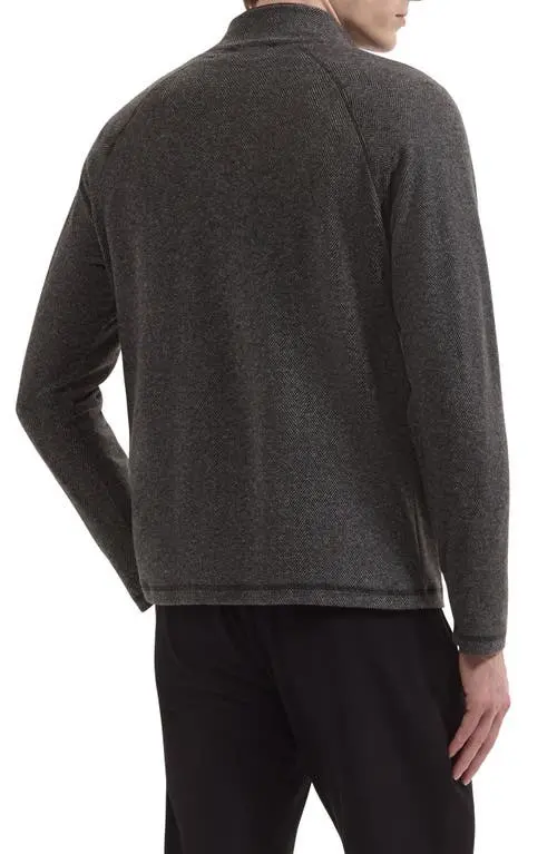 Bugatchi Herringbone Quarter Zip Knit Top