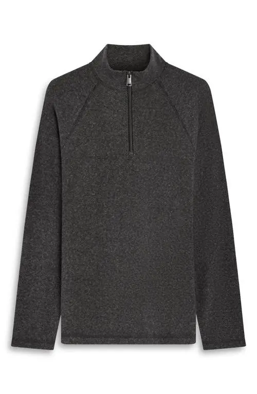 Bugatchi Herringbone Quarter Zip Knit Top