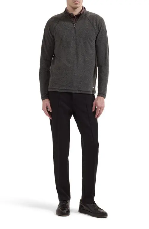 Bugatchi Herringbone Quarter Zip Knit Top