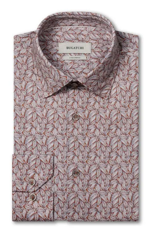 Bugatchi James Ooohcotton® Leaf Print Button-up Shirt