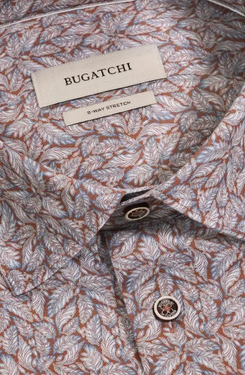 Bugatchi James Ooohcotton® Leaf Print Button-up Shirt