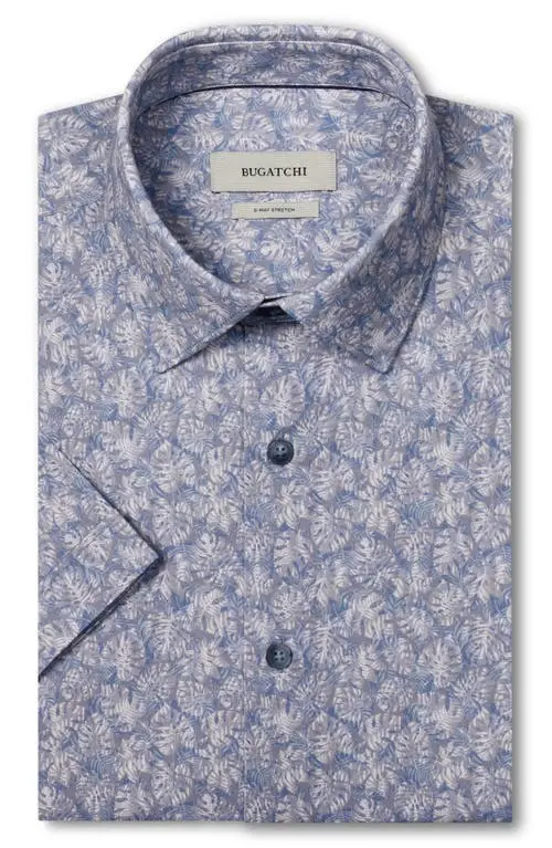 Bugatchi Miles Ooohcotton® Print Short Sleeve Button-up Shirt