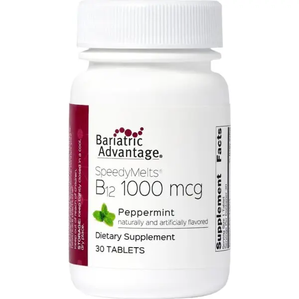 BARIATRIC ADVANTAGE B-12 Speedy Melts Vitamin Supplement Peppermint 30 Count - None