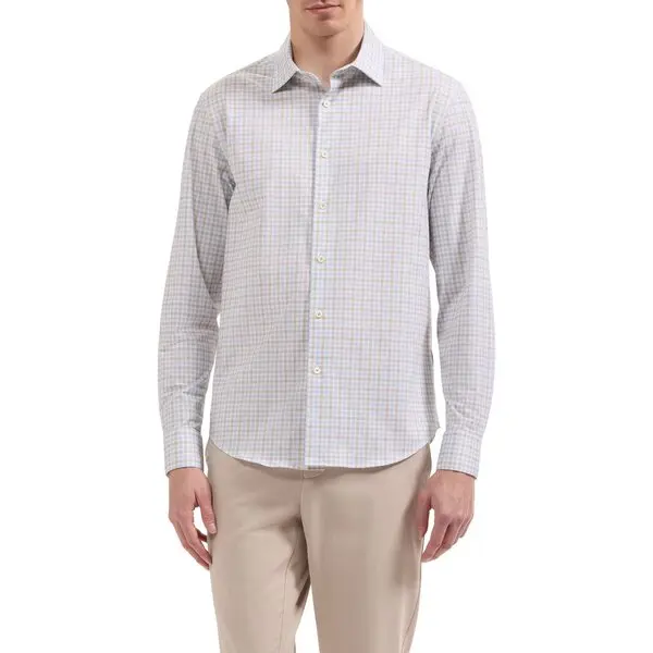 Bugatchi James Plaid Ooohcotton Tech Shirt