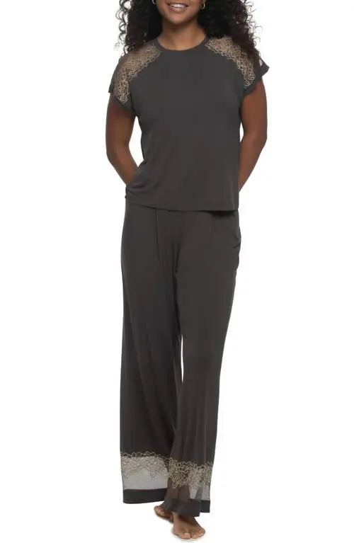 Felina Esme Tee And Pants Pajama Set - Catacombs