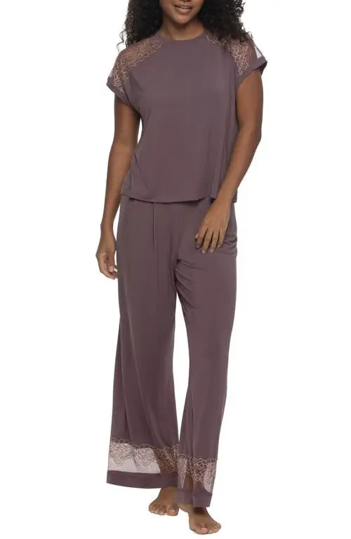 Felina Esme Tee And Pants Pajama Set - Flint