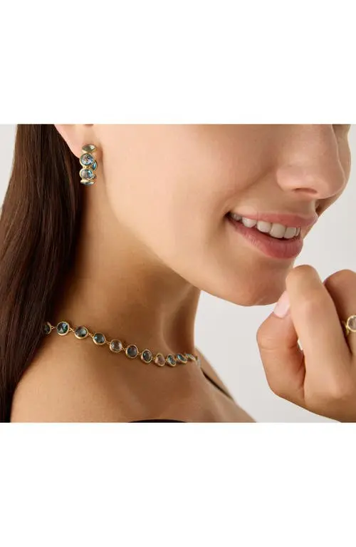 Marco Bicego Jaipur Color Blue Topaz Hoop Earrings