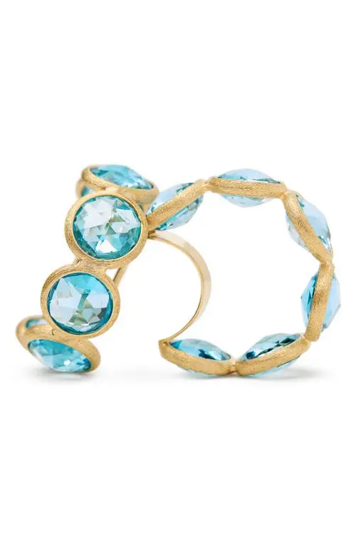 Marco Bicego Jaipur Color Blue Topaz Hoop Earrings