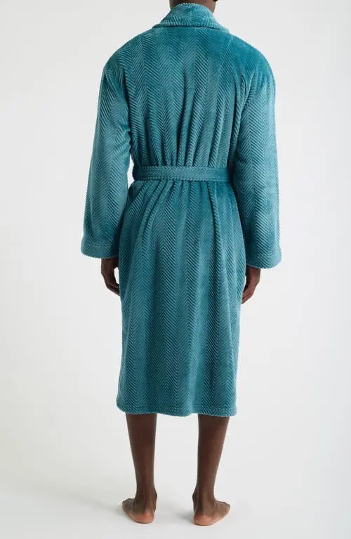 Majestic International Textured Plush Shawl Robe - Horizon