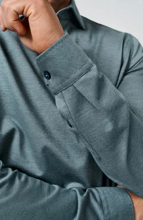 David Donahue Long Sleeve Cotton Polo