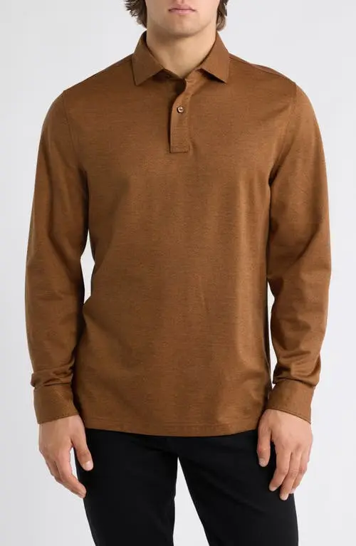 David Donahue Pierce Cotton Polo - Umber