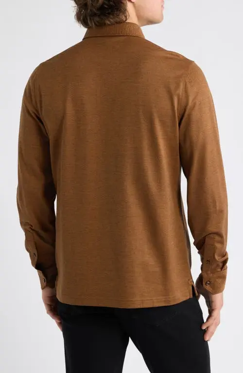 David Donahue Pierce Cotton Polo - Umber